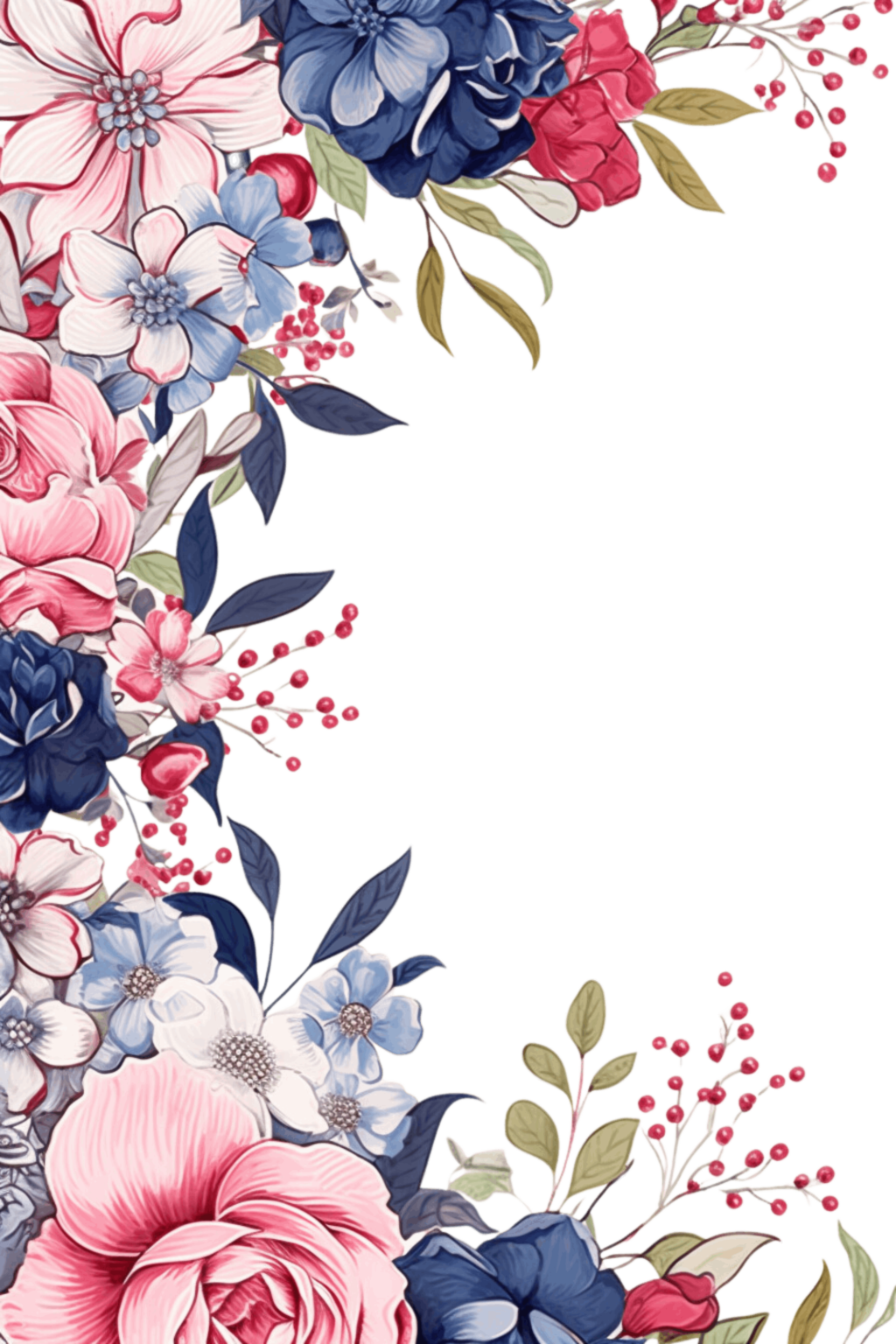 Pink & Blue Page Borders PNG Images - Free Design Palace