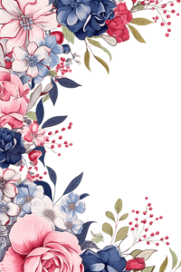 Pink & Blue Page Borders PNG Images - Free Design Palace