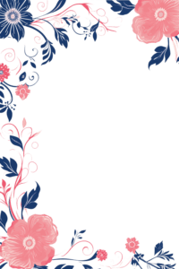 Pink & Blue Page Borders PNG Images - Free Design Palace