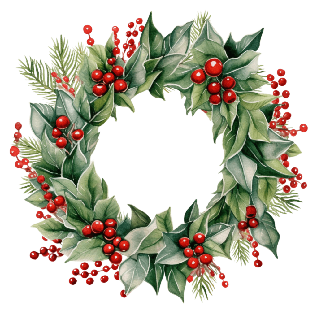 Christmas Wreath Clip Art - Free Design Palace