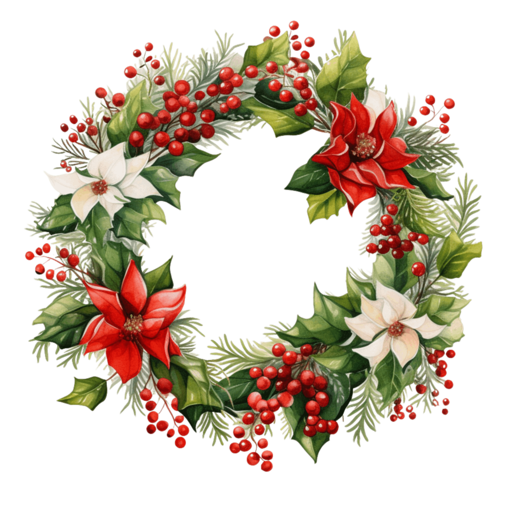 Christmas Wreath Clip Art - Free Design Palace