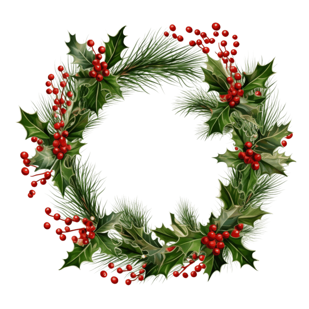 Christmas Wreath Clip Art - Free Design Palace