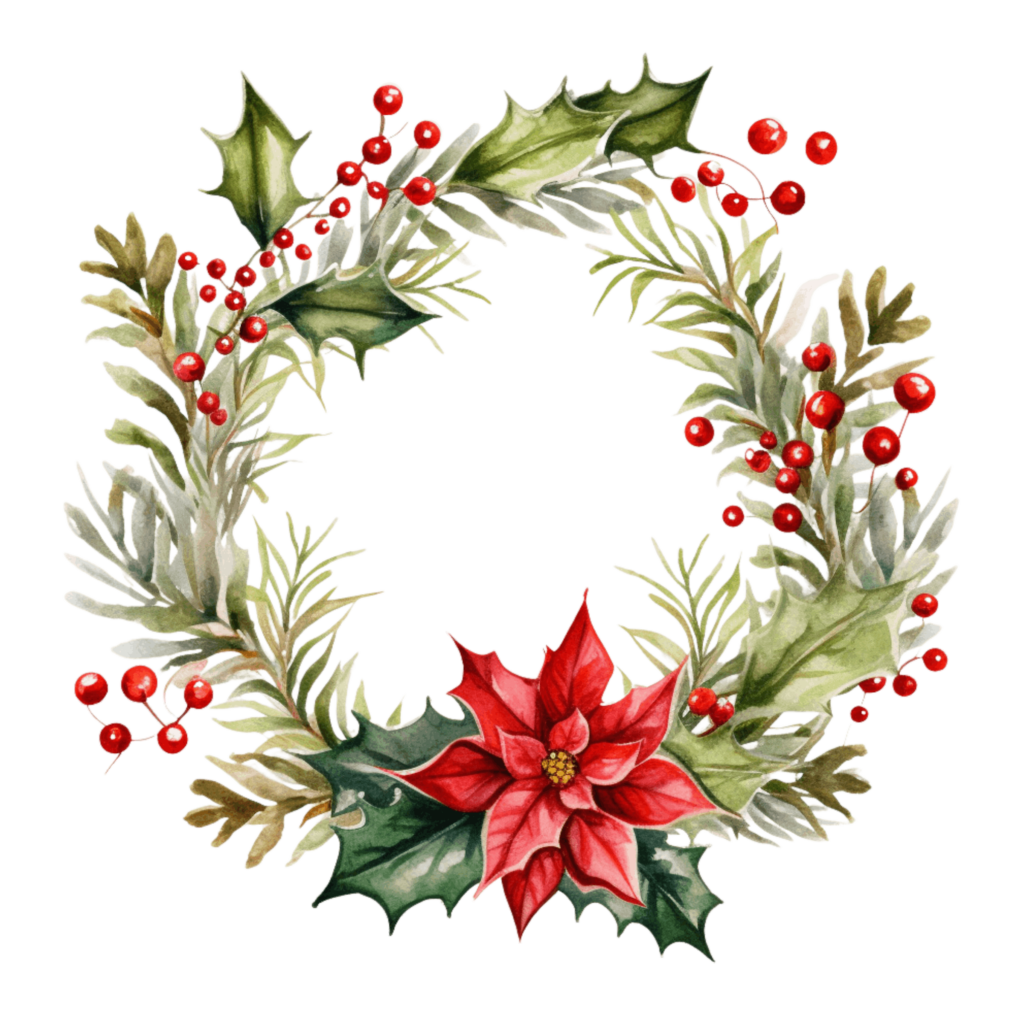 Christmas Wreath Clip Art - Free Design Palace