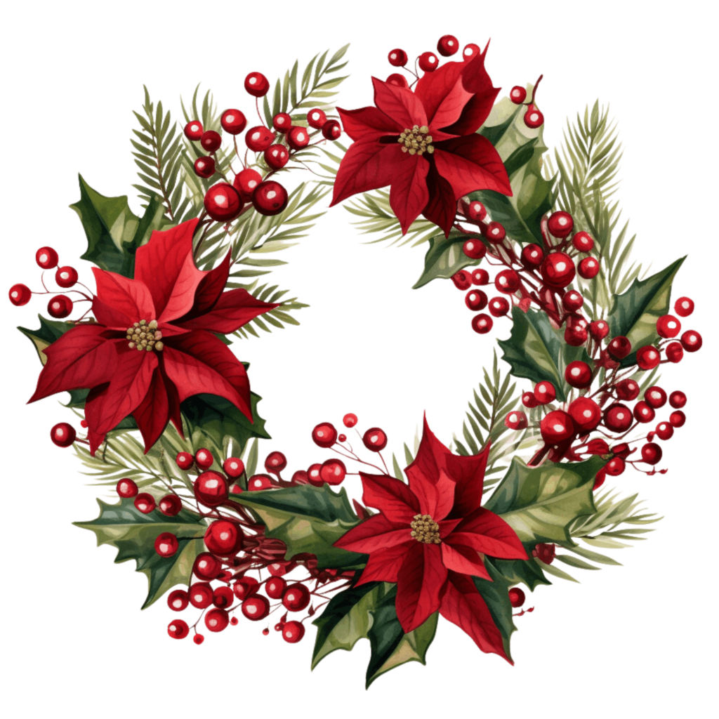 Christmas Wreath Clip Art - Free Design Palace
