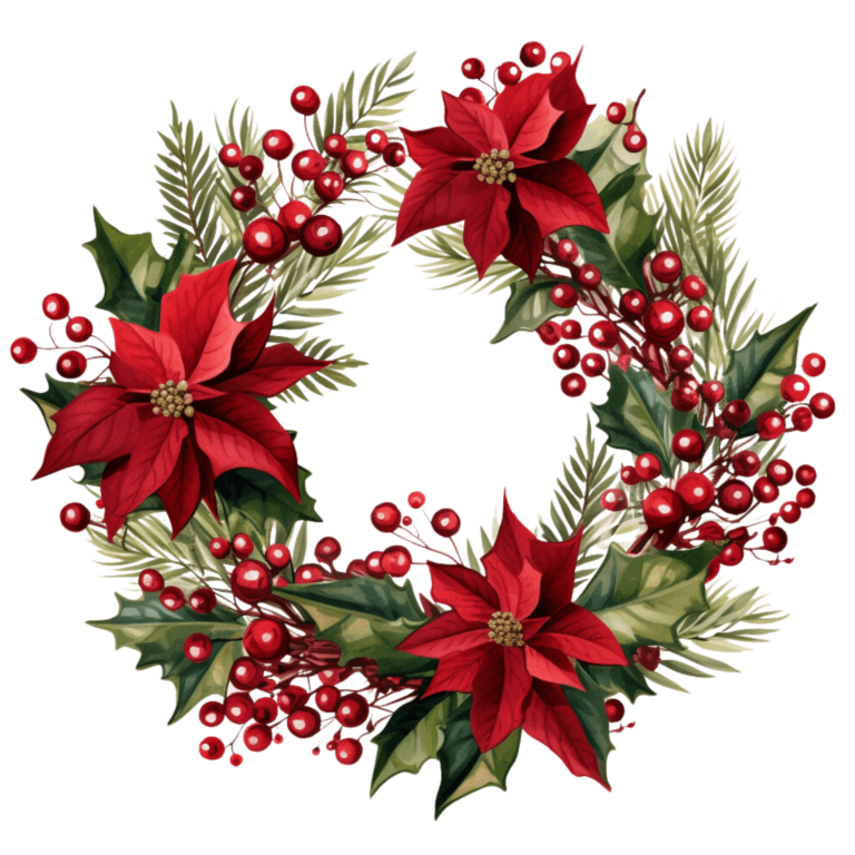 Christmas Wreath Clip Art - Free Design Palace