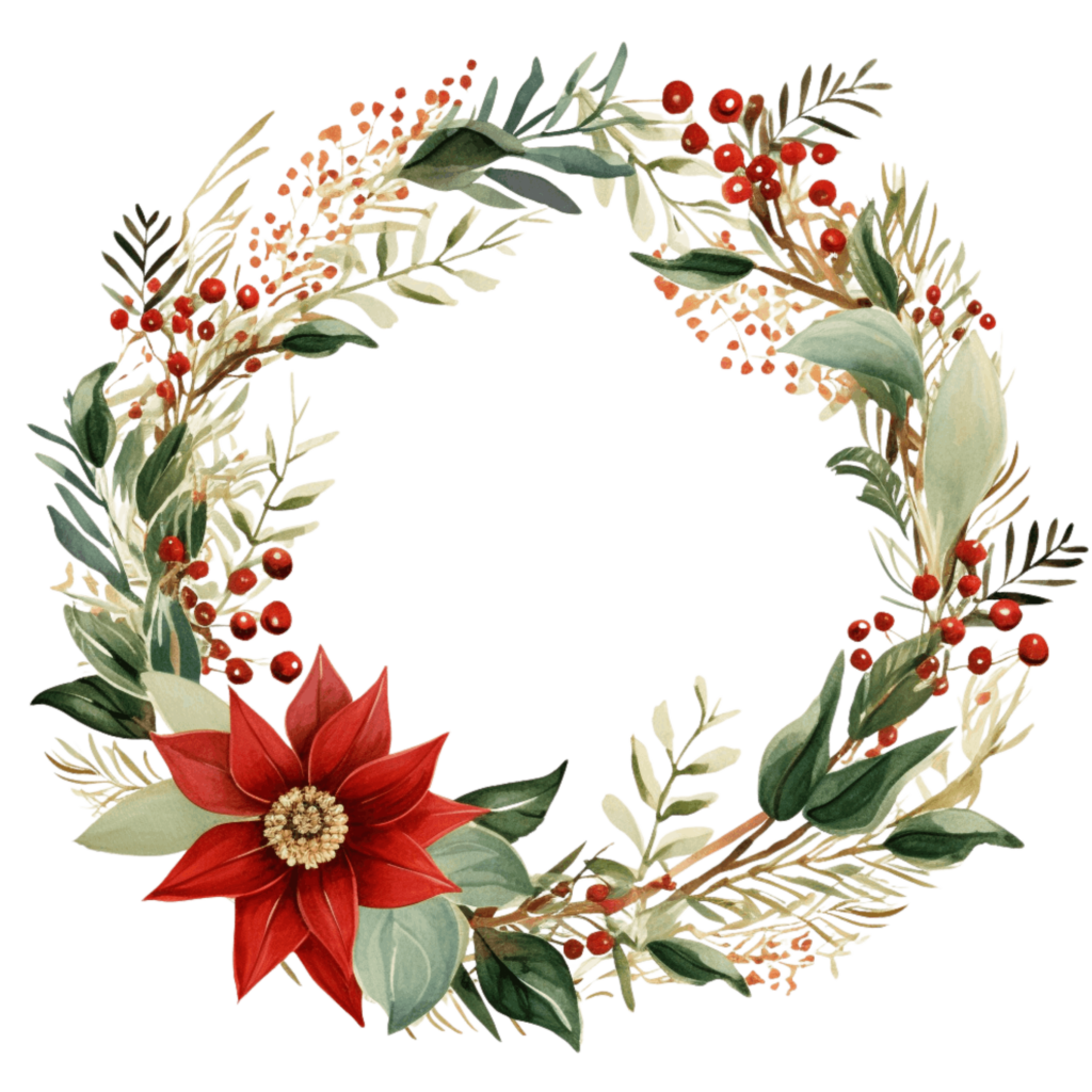 Christmas Wreath Clip Art - Free Design Palace