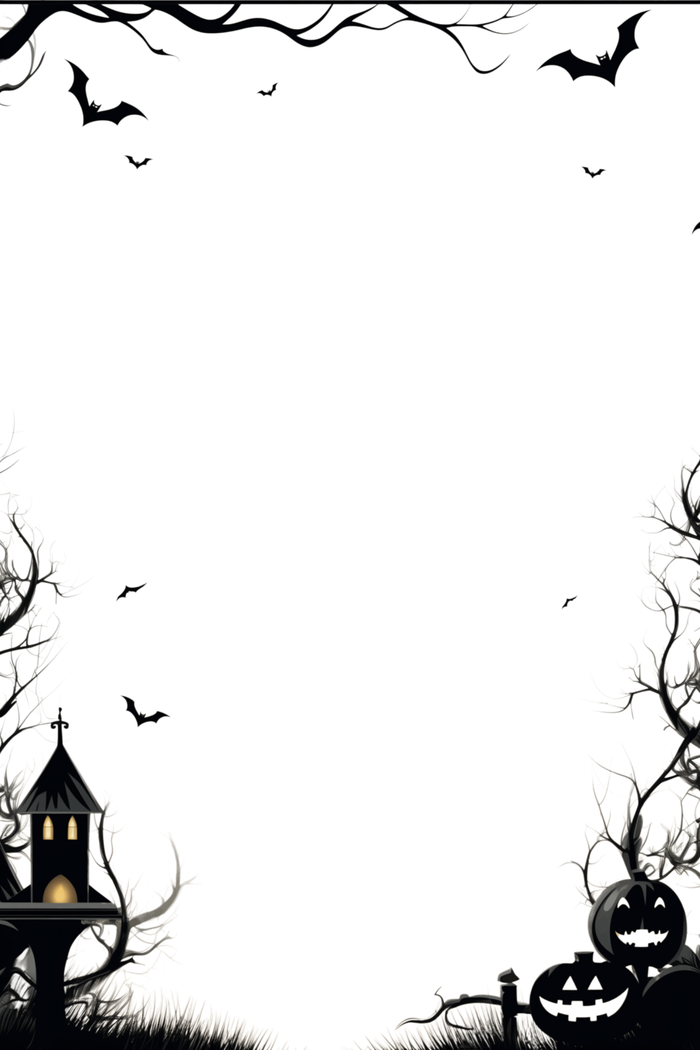 Halloween Page Borders PNG Images - Free Design Palace