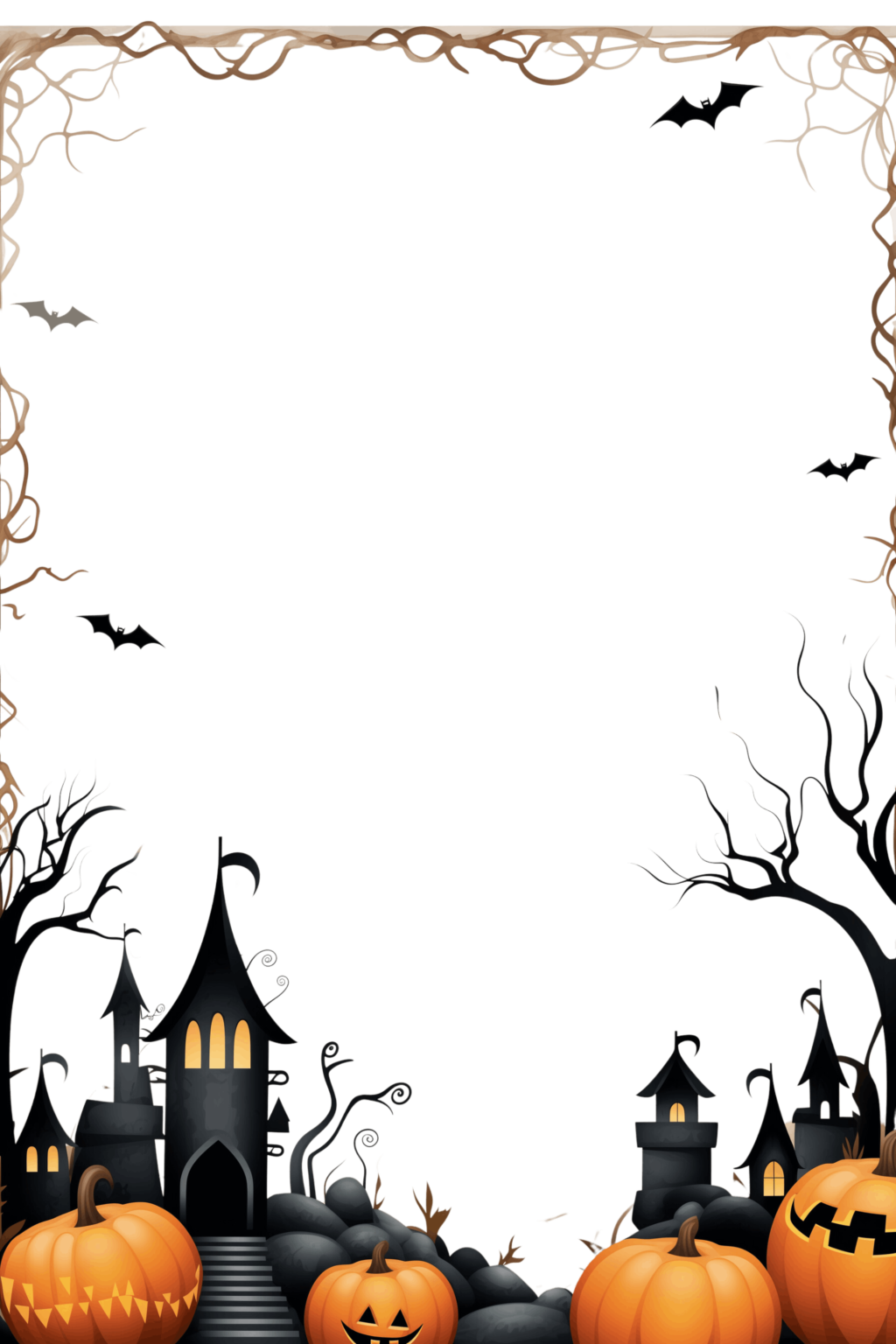 Halloween Page Borders PNG Images - Free Design Palace