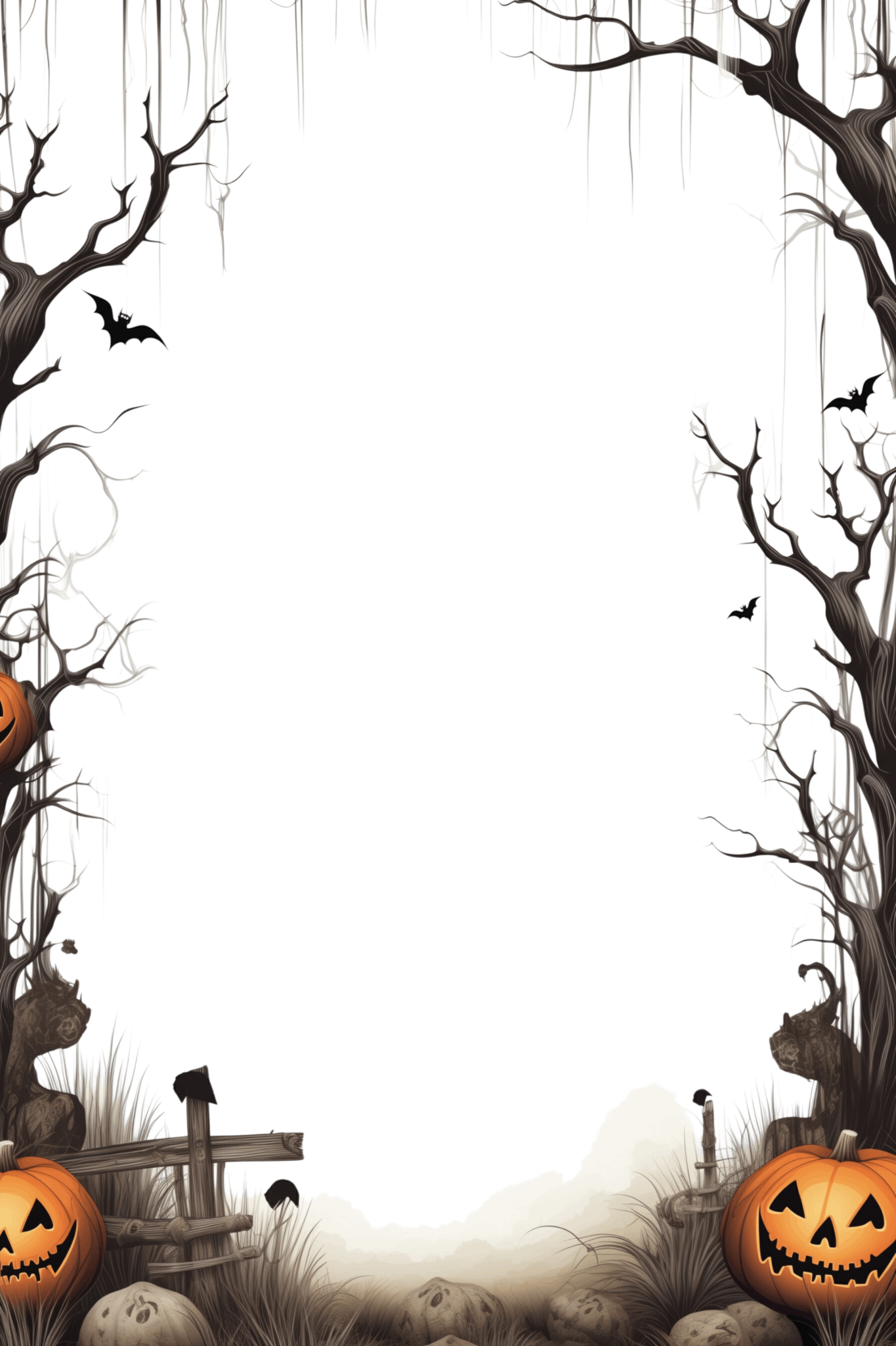 Halloween Page Borders PNG Images - Free Design Palace