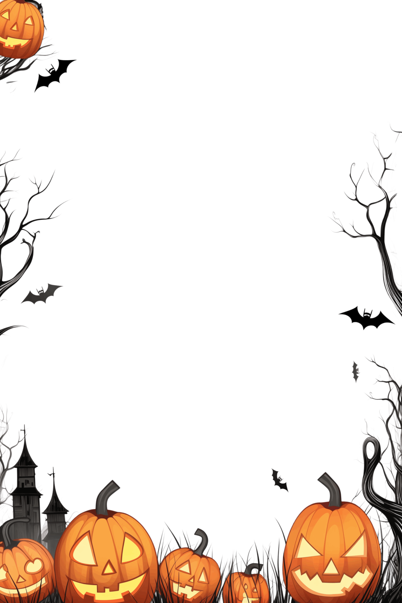 Halloween Page Borders PNG Images - Free Design Palace