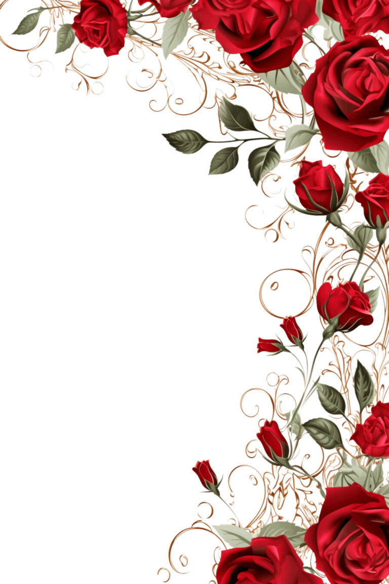 Flower Page Borders PNG Images - Free Design Palace