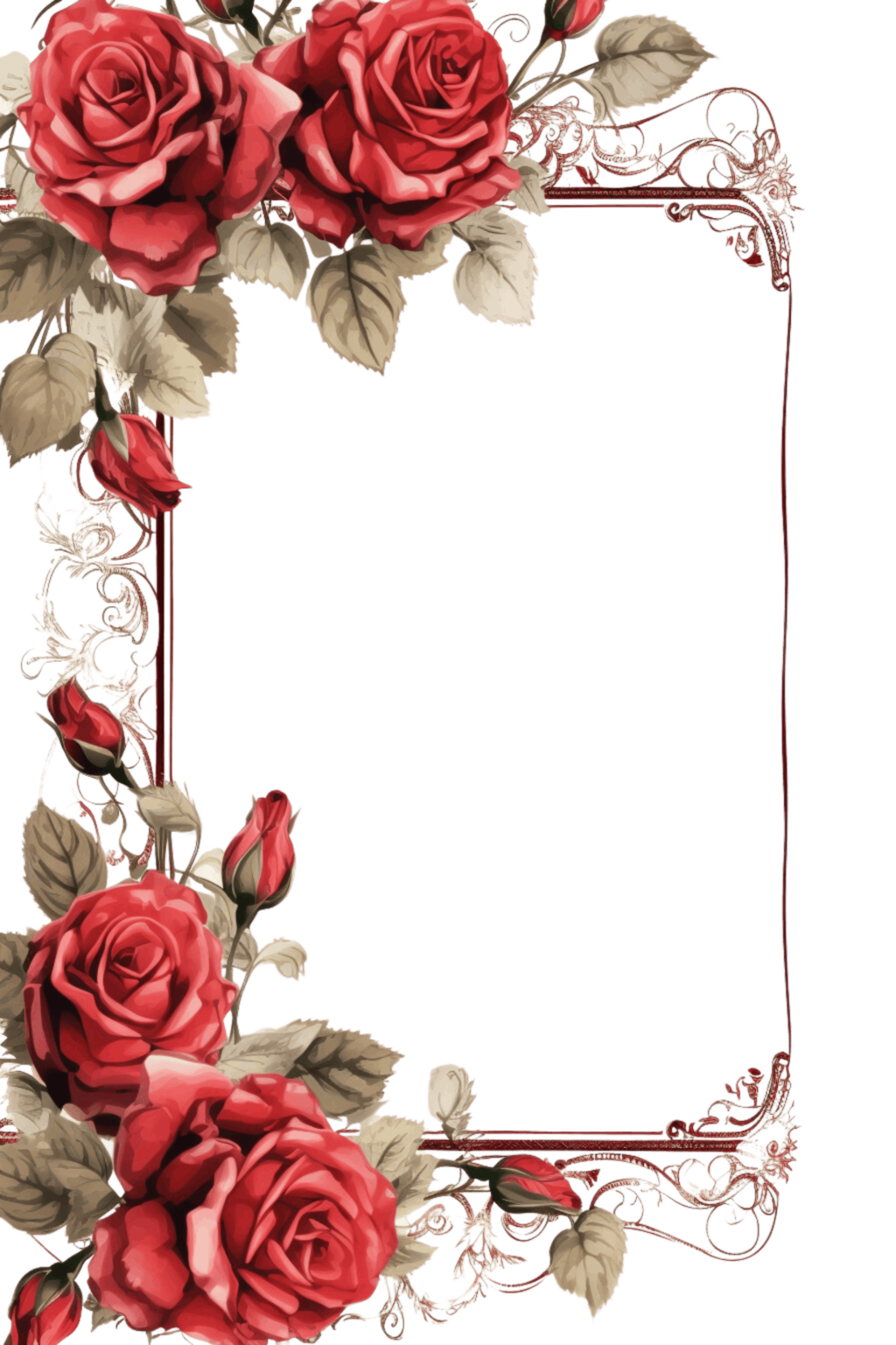 Flower Page Borders PNG Images - Free Design Palace