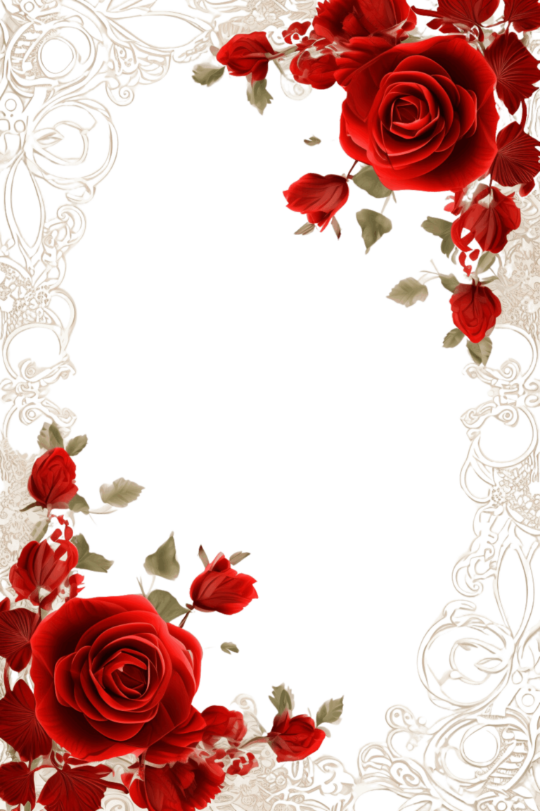 Flower Page Borders PNG Images - Free Design Palace