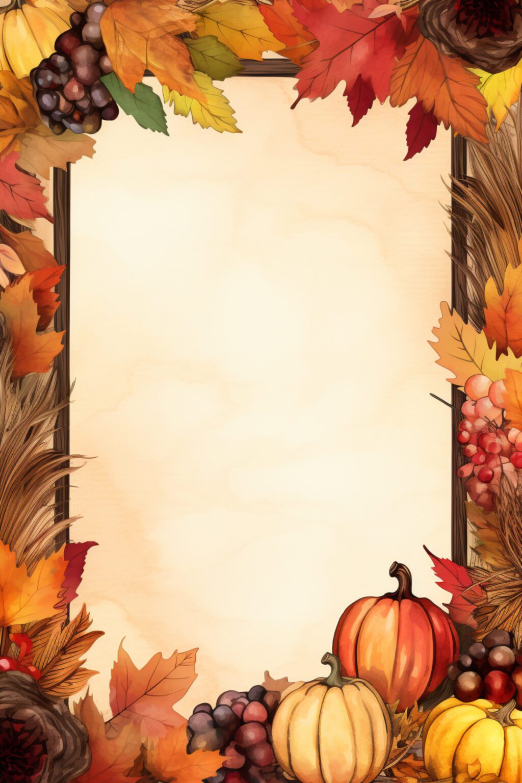 Fall & Thanksgiving Page Border Backgrounds - Free Design Palace