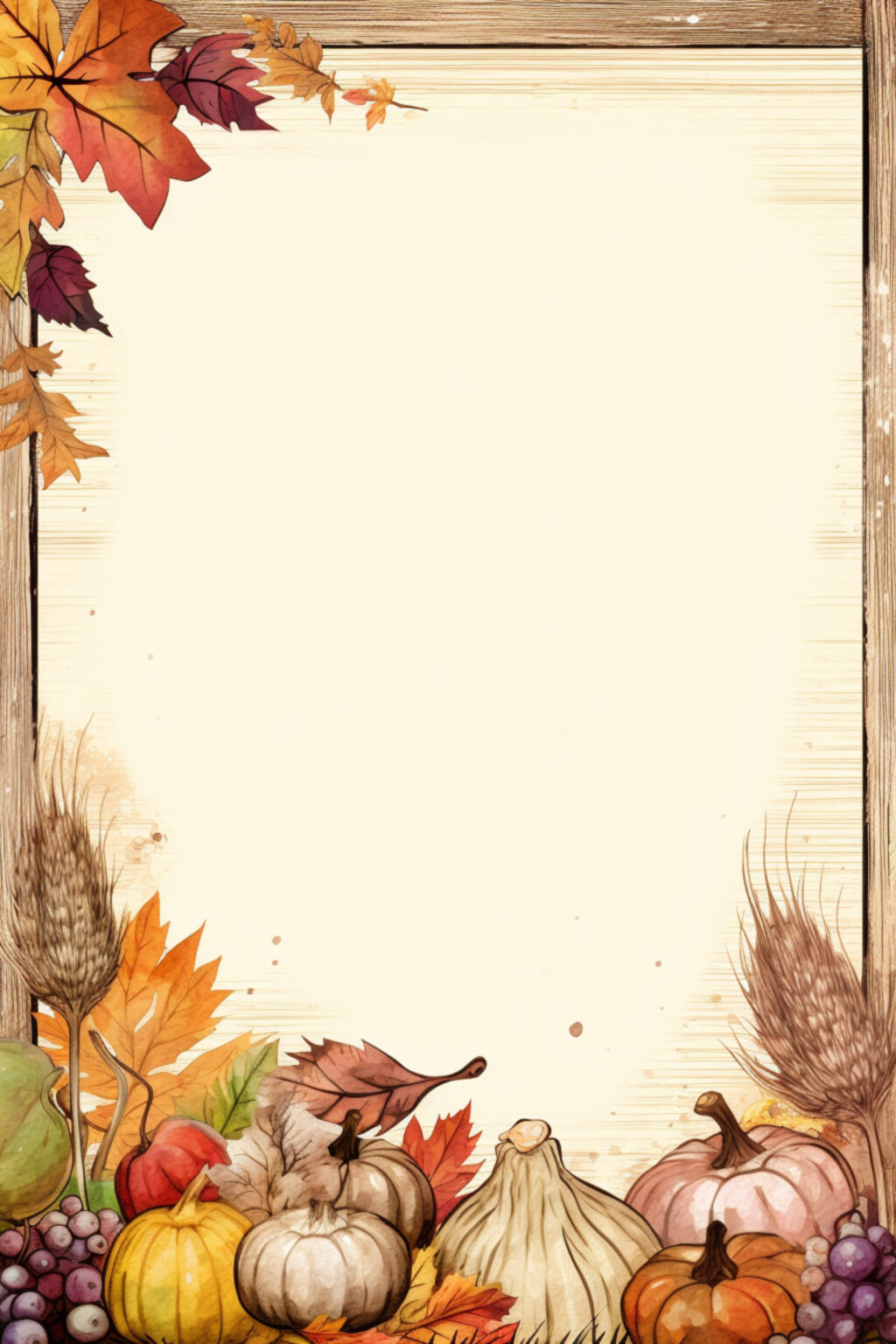 Fall & Thanksgiving Page Border Backgrounds - Free Design Palace