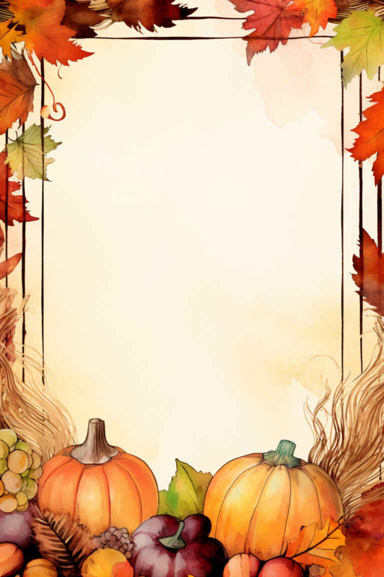 Fall & Thanksgiving Page Border Backgrounds - Free Design Palace