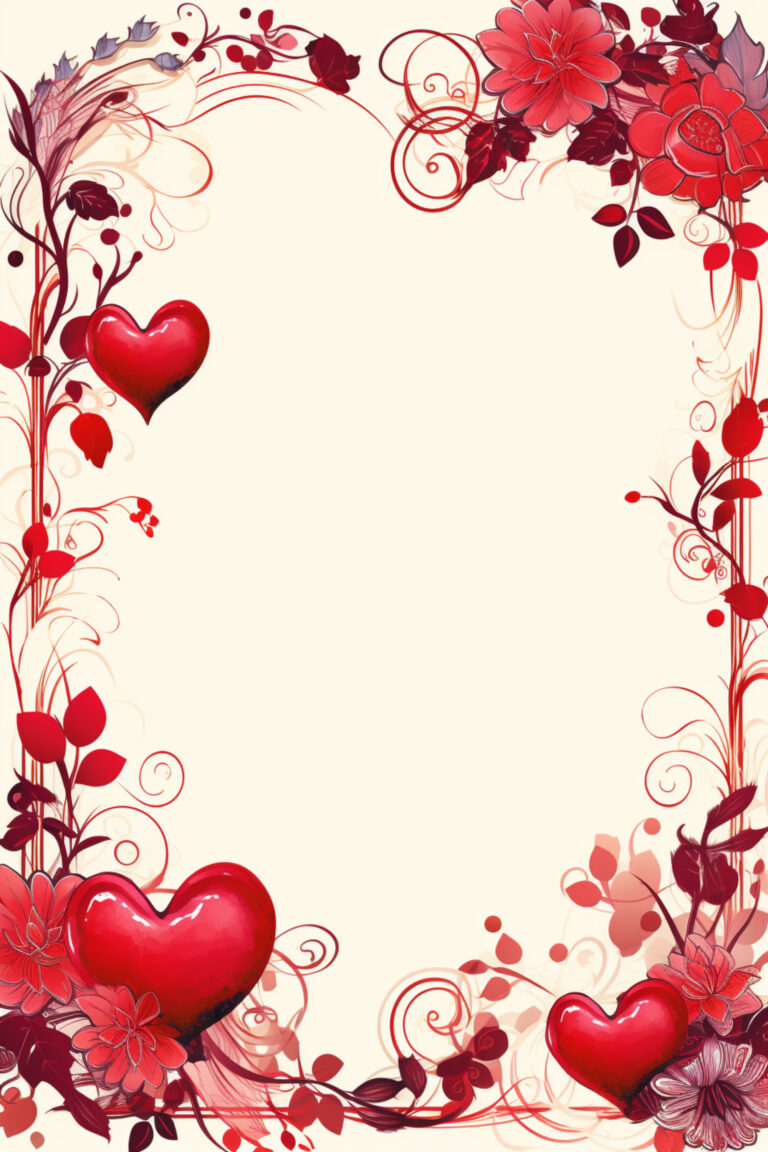 Valentine’s Day Page Border Background JPG Images - Free Design Palace
