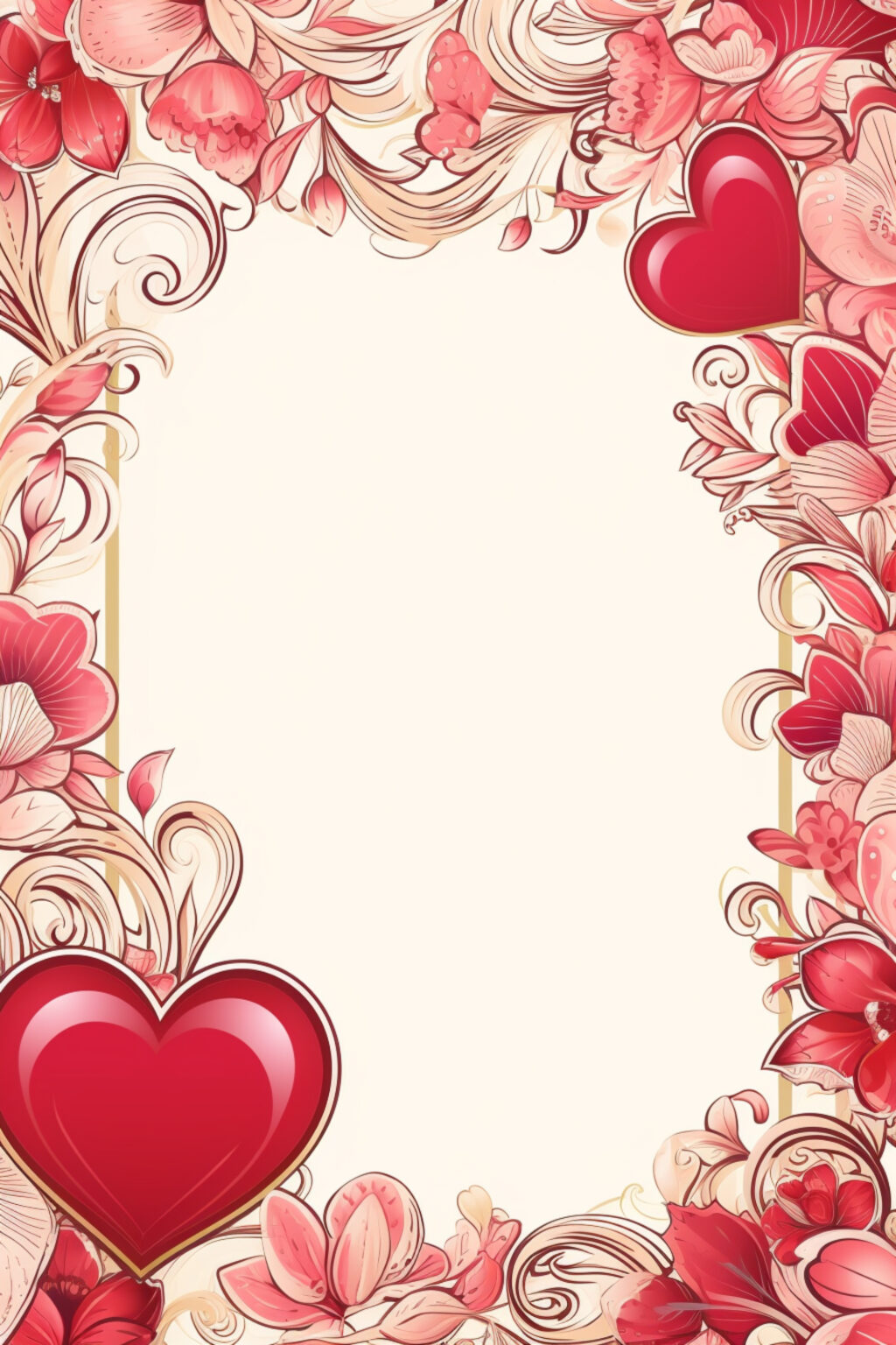 Valentine’s Day Page Border Background JPG Images - Free Design Palace