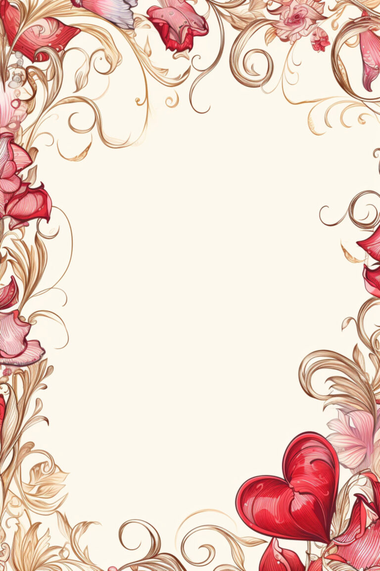 Valentine’s Day Page Border Background JPG Images - Free Design Palace