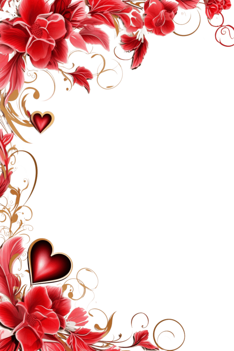 Valentine’s Day Page Borders PNG Images - Free Design Palace