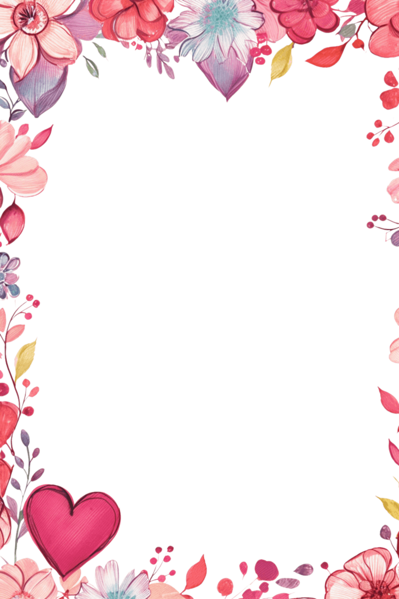 Valentine’s Day Page Borders PNG Images - Free Design Palace