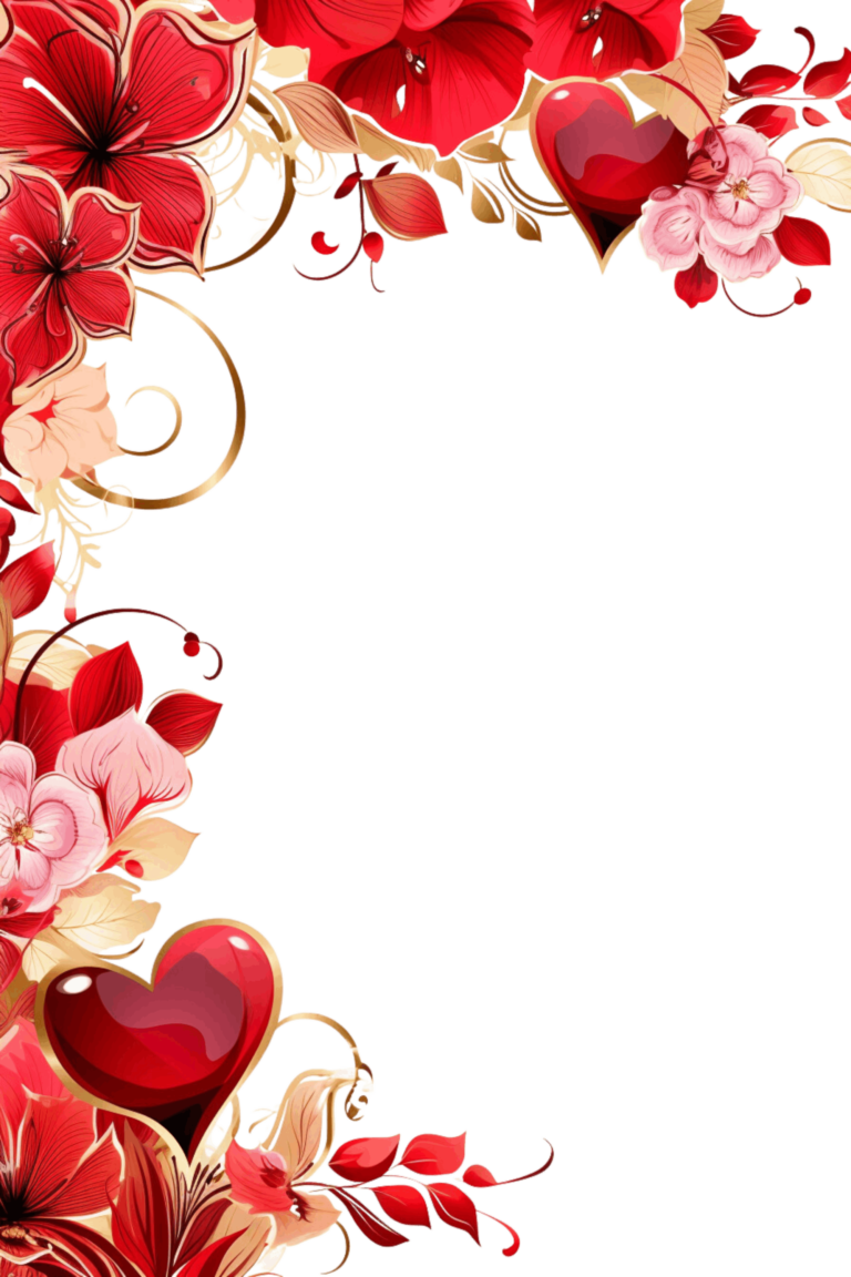 Valentine’s Day Page Borders PNG Images - Free Design Palace